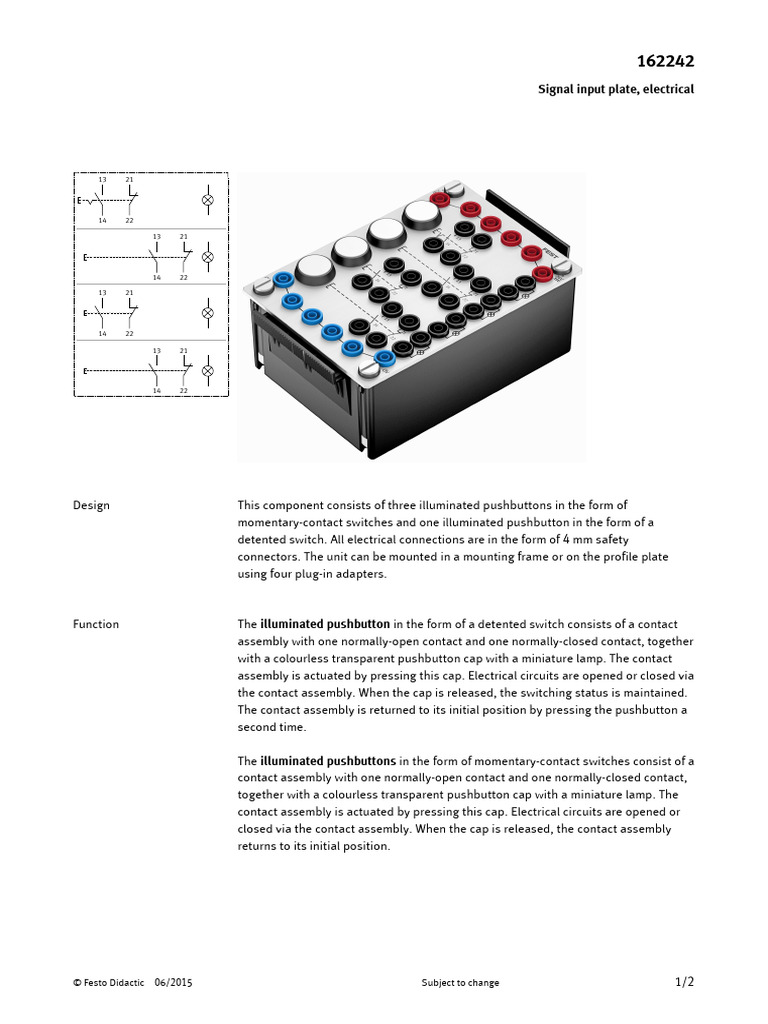 Signal Input Plate Electrical | PDF | Switch | Electronic Engineering