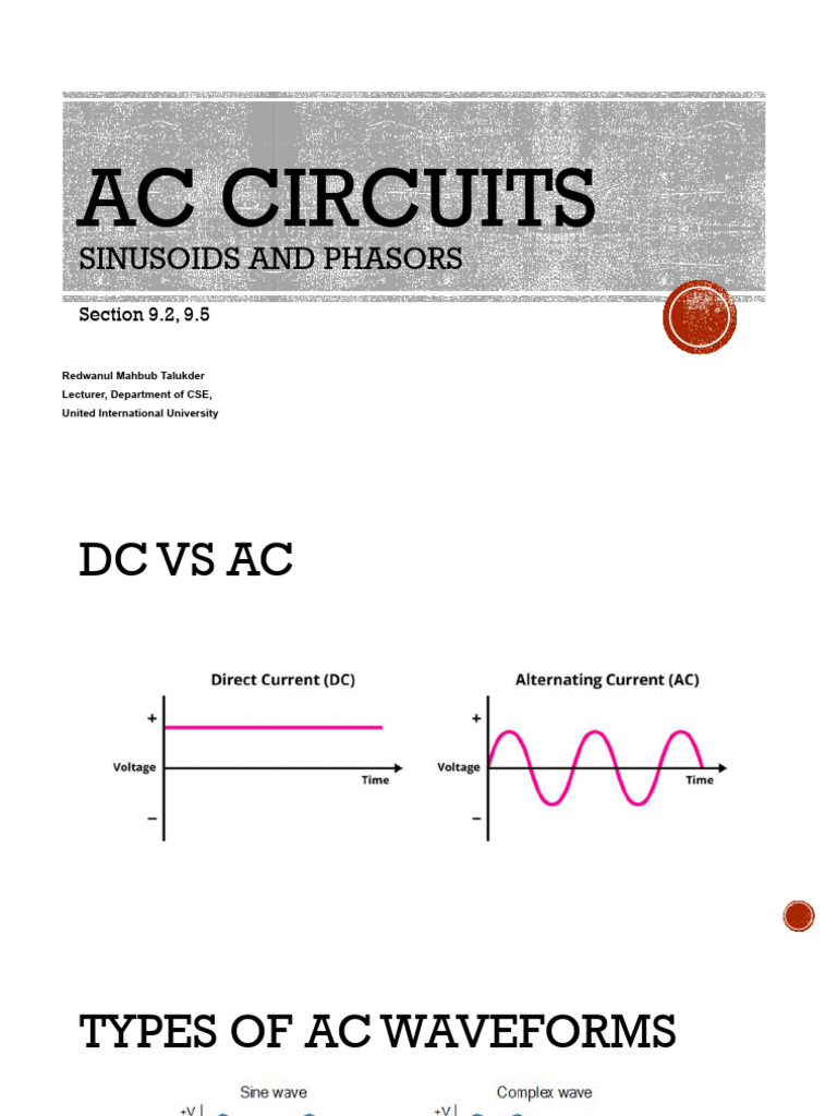 Understanding AC Circuits and Sinusoids | PDF | Electrical Impedance ...