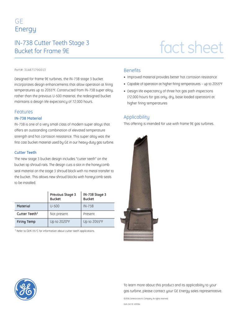3rd stage bucket | PDF | Gas Turbine | Applied And Interdisciplinary ...