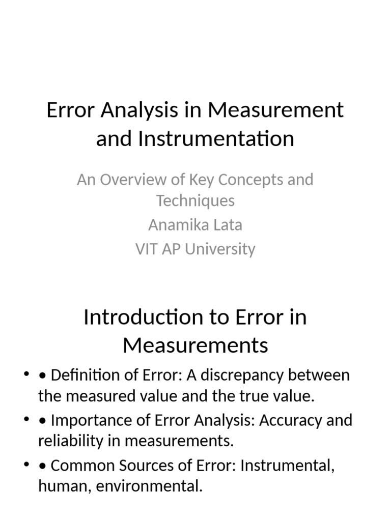 Measurement Error Insights | PDF