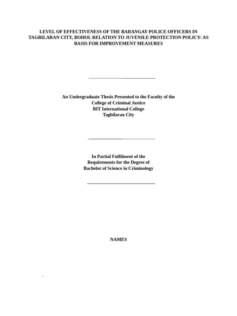 Edited July 23 2024 - Level-Of-Effectiveness-Of-The-Barangay-Police ...