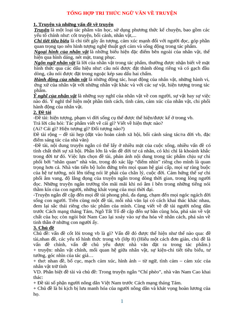 Tong Hop Tri Thuc Ve Truyen - Hue | PDF