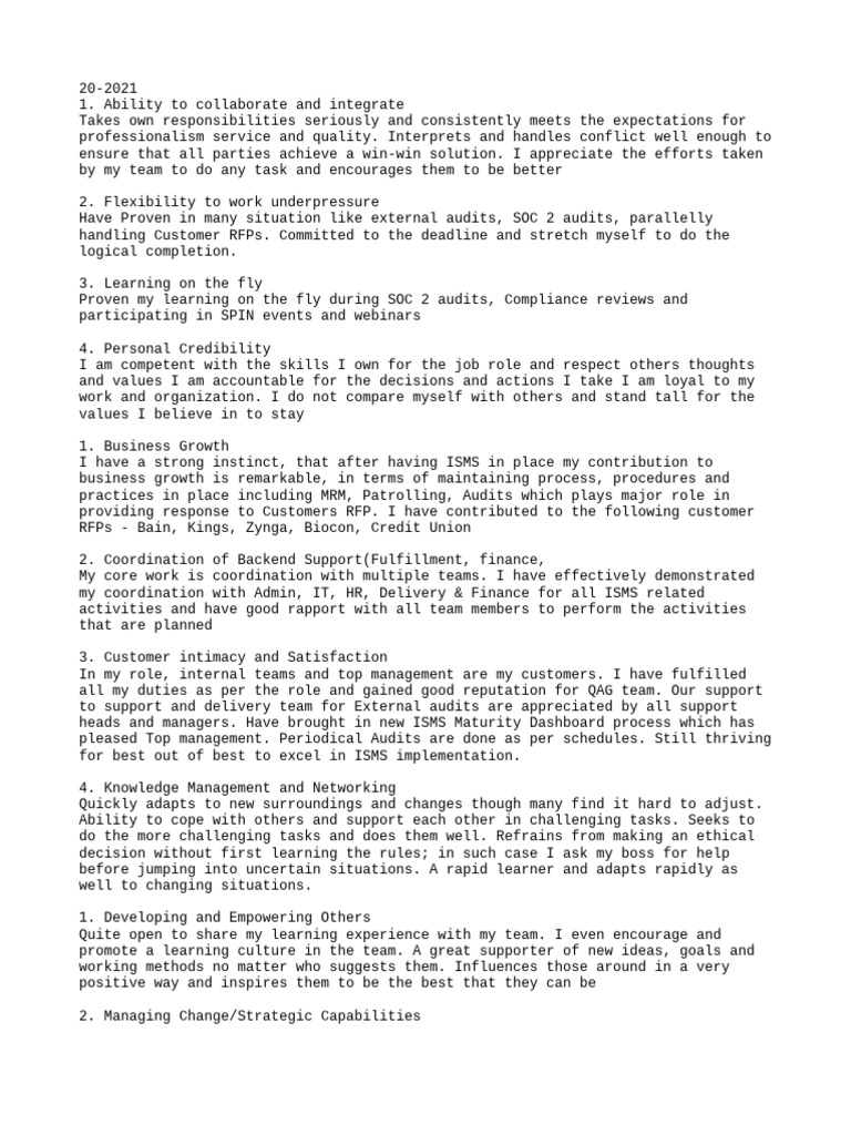 appraisal input | PDF | Learning | Goal