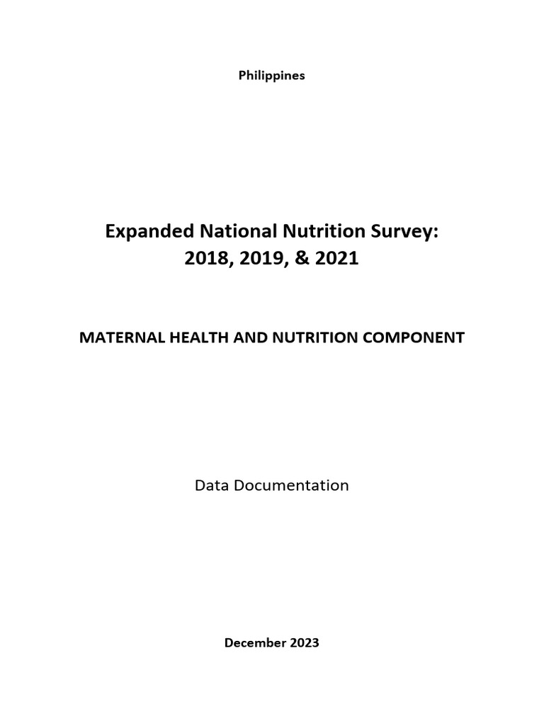 2018-19-21 Metadata Documentation MATERNAL | PDF | Pregnancy | Survey Methodology