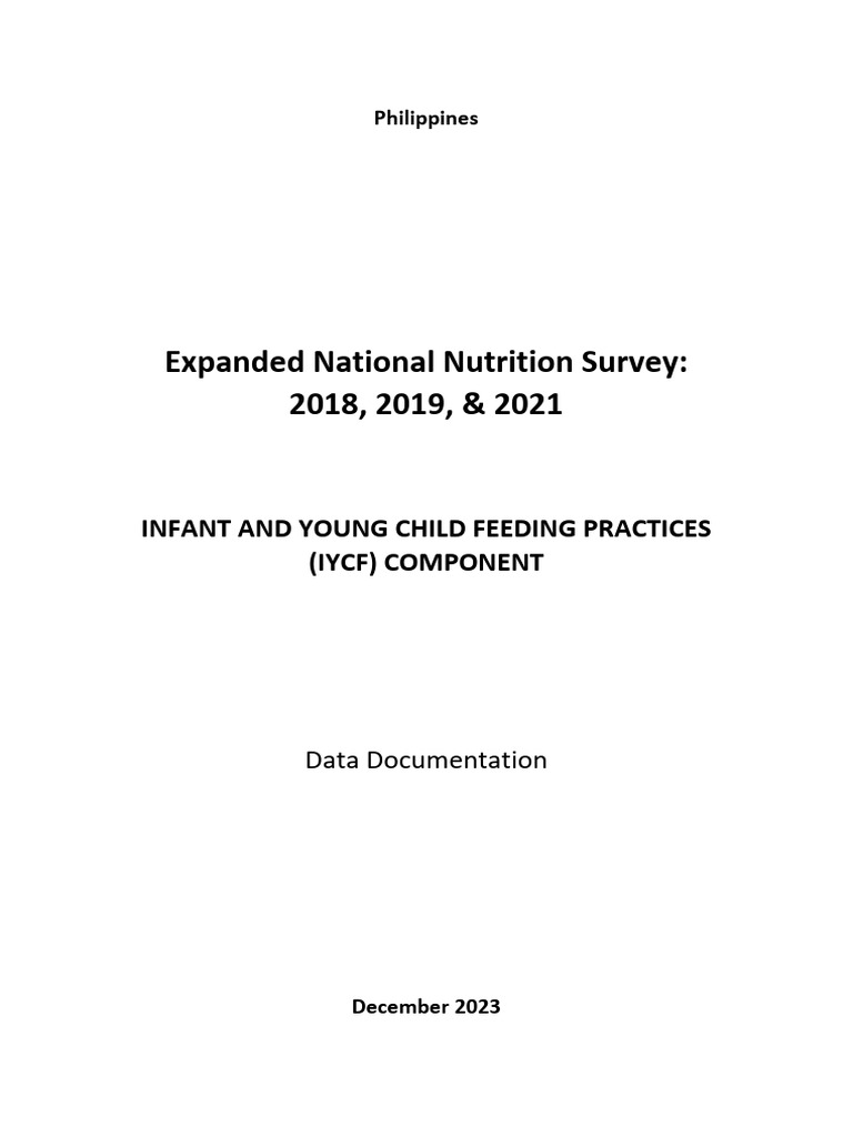 2018-19-21_Metadata_Documentation_IYCF | PDF | Breastfeeding | Breast Milk