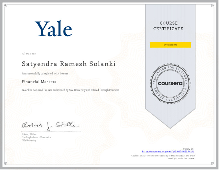 Coursera Certificate | PDF