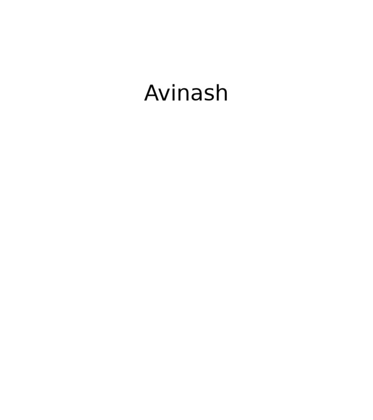 Avinash | PDF