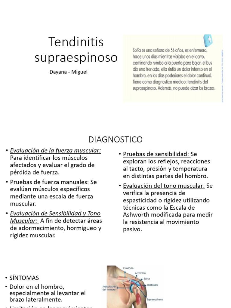 Tendinitis del Supraespinoso: Diagnóstico y Tratamiento | PDF | Hombro ...