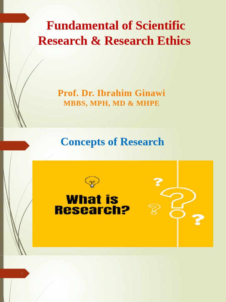 ProfGinawi Fundamental of Scientific Research & Research Ethics 24 | PDF | Cohort Study | Medicine