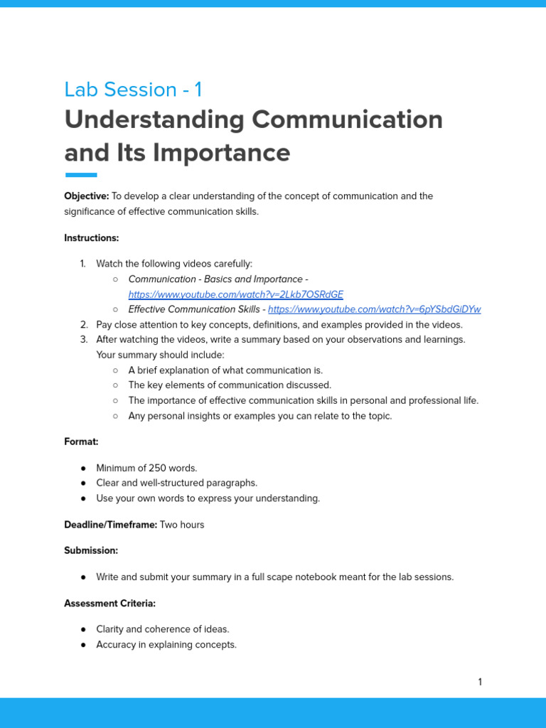 ETC Lab Session-1 | PDF