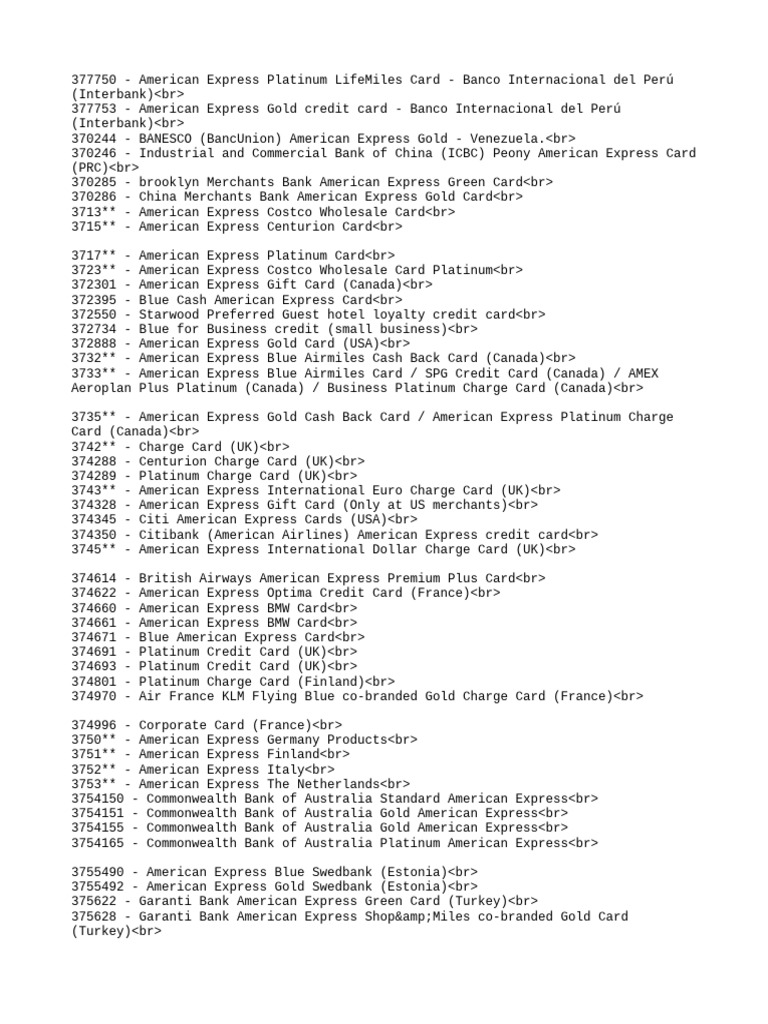 non vbv bin list | PDF | Debit Card | American Express