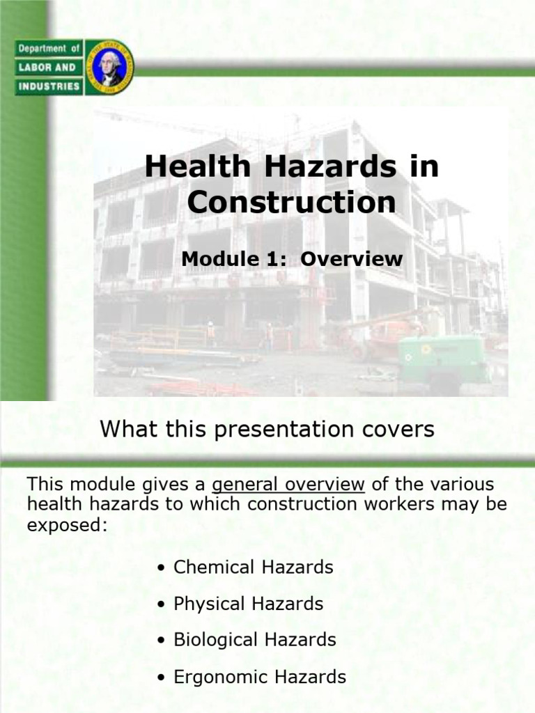Construction Health Hazards Overview | PDF | Occupational Safety And Health