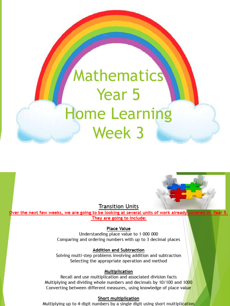 Home Learning Maths Week 3 | PDF | Rounding | Multiplication