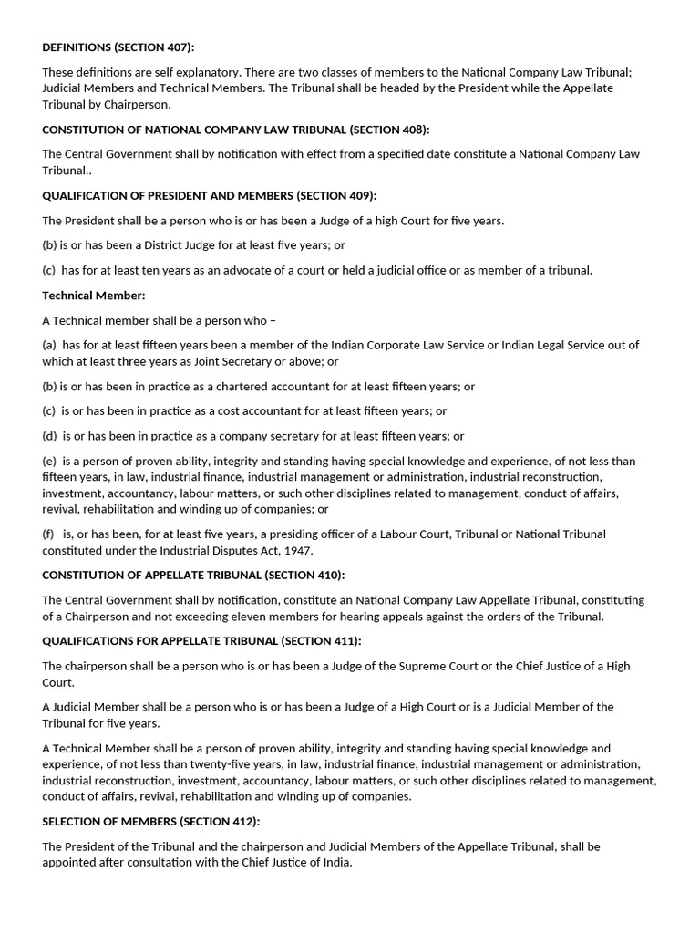 company law tribunal | PDF | Tribunal | Appellate Court