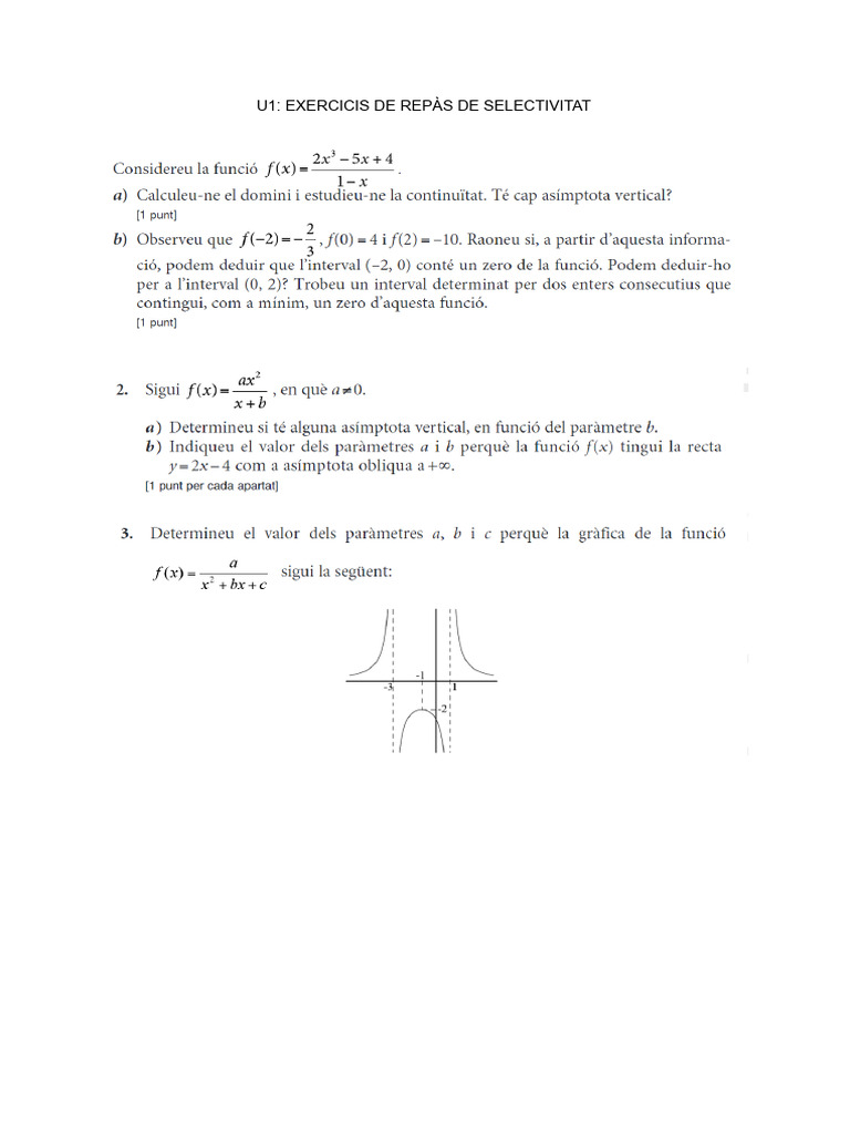 U1_ EXERCICIS DE REP-S DE SELECTIVITAT | PDF