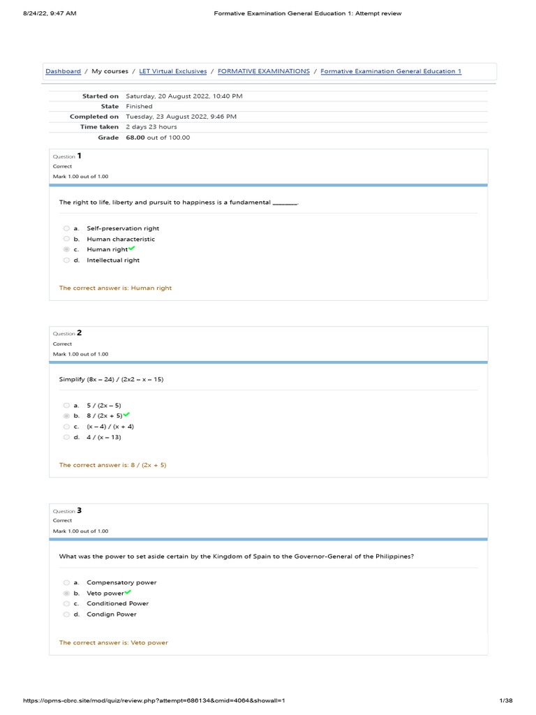 Ged - Key Formative - Merged | PDF