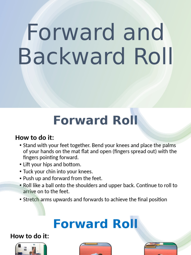 Forward and Backward Roll | PDF