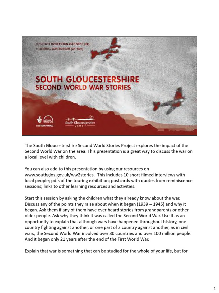 SG WW2 Stories Schools Powerpoint Presentation | PDF | Bristol ...