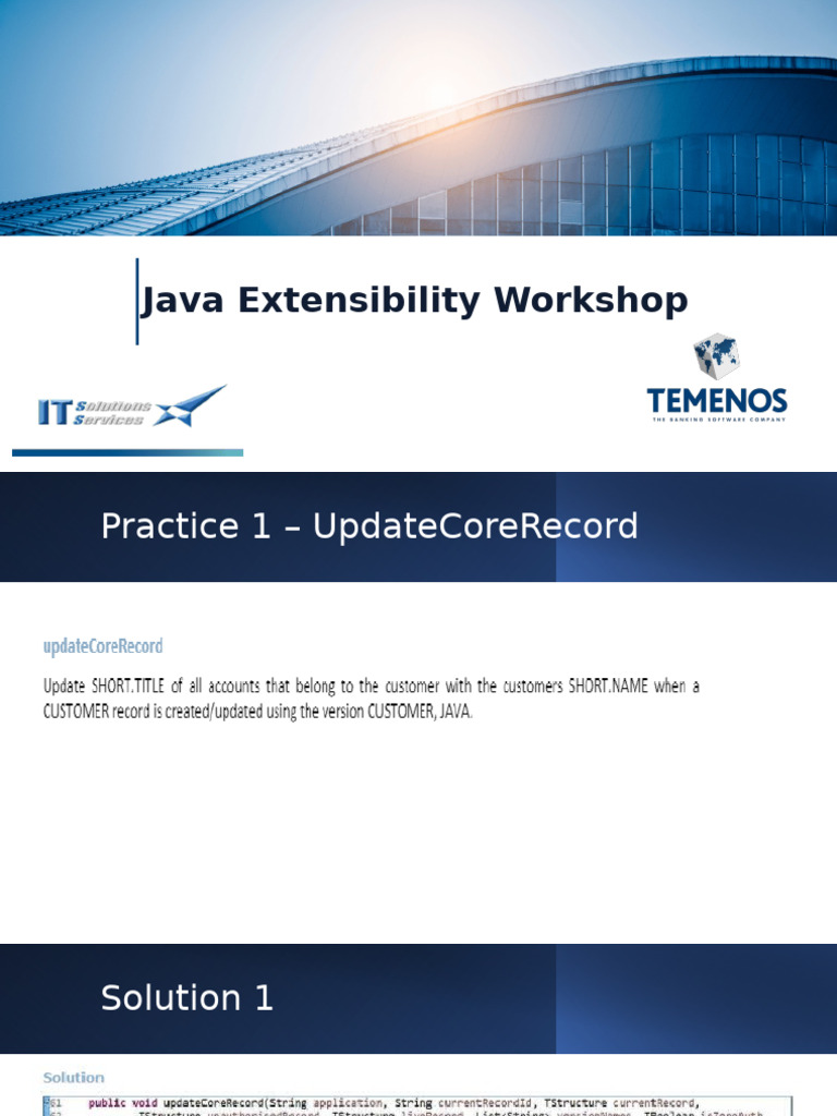 Java Extensibility Workshop | PDF