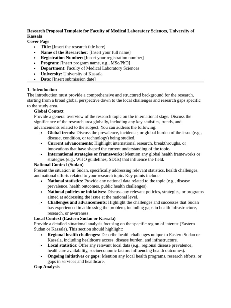 Proposal Template | PDF | Sampling (Statistics) | Science