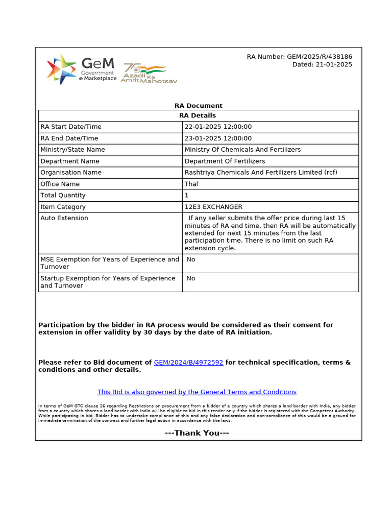 GeM-RA-7405795 | PDF