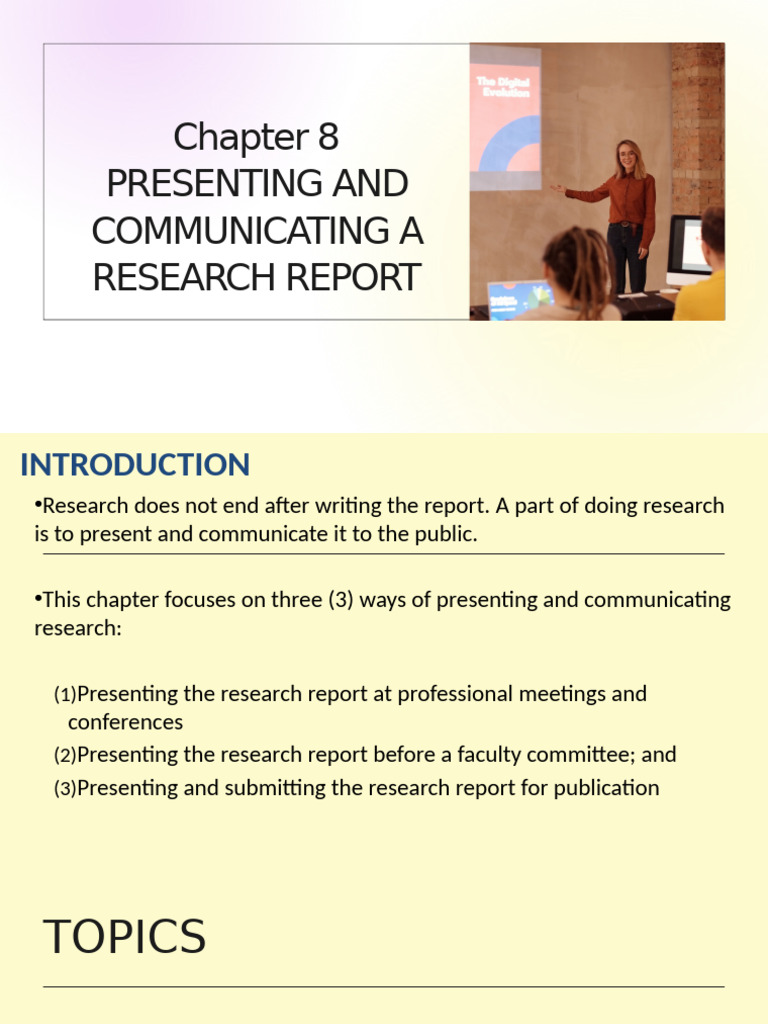 Chapter 8 Presenting Communicating A Research Report | PDF | Academic ...