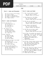 2022 STAAR Grade 4 RLA Answer Key | PDF | Multiple Choice | Dances