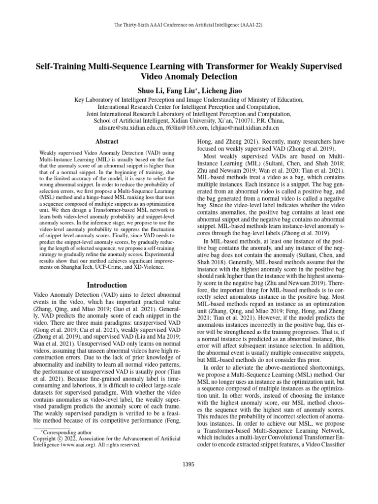 Self-Training Multi-Sequence Learning With Transformer | PDF | Receiver Operating Characteristic ...
