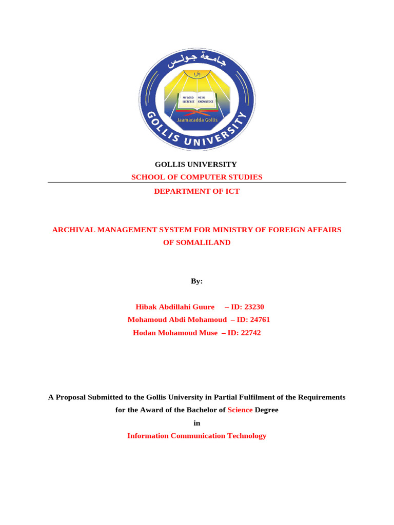 Archival Management System Proposal | PDF