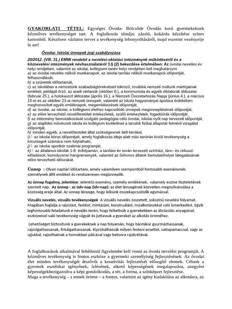 Gyak - Tétel Minta | PDF