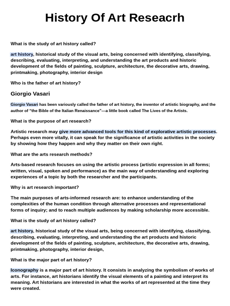 What Is The Study of Art History Called | PDF | Art History | The Arts