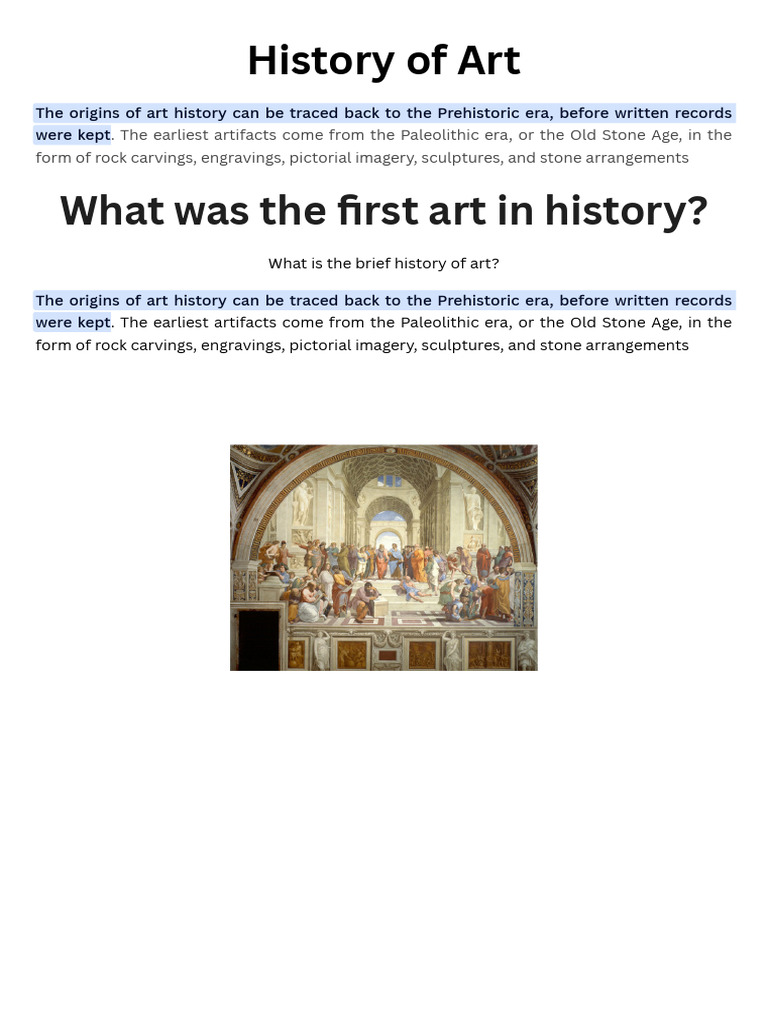 Origins of Art History Explained | PDF