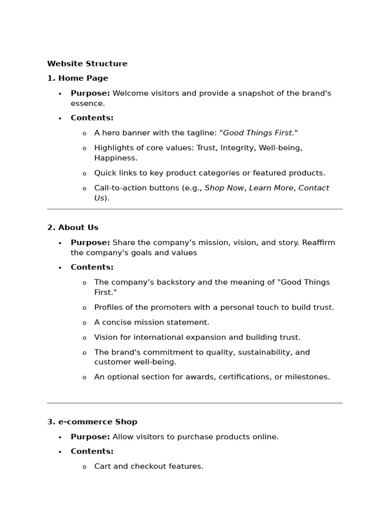 Website Structure | PDF | Brand | E Commerce