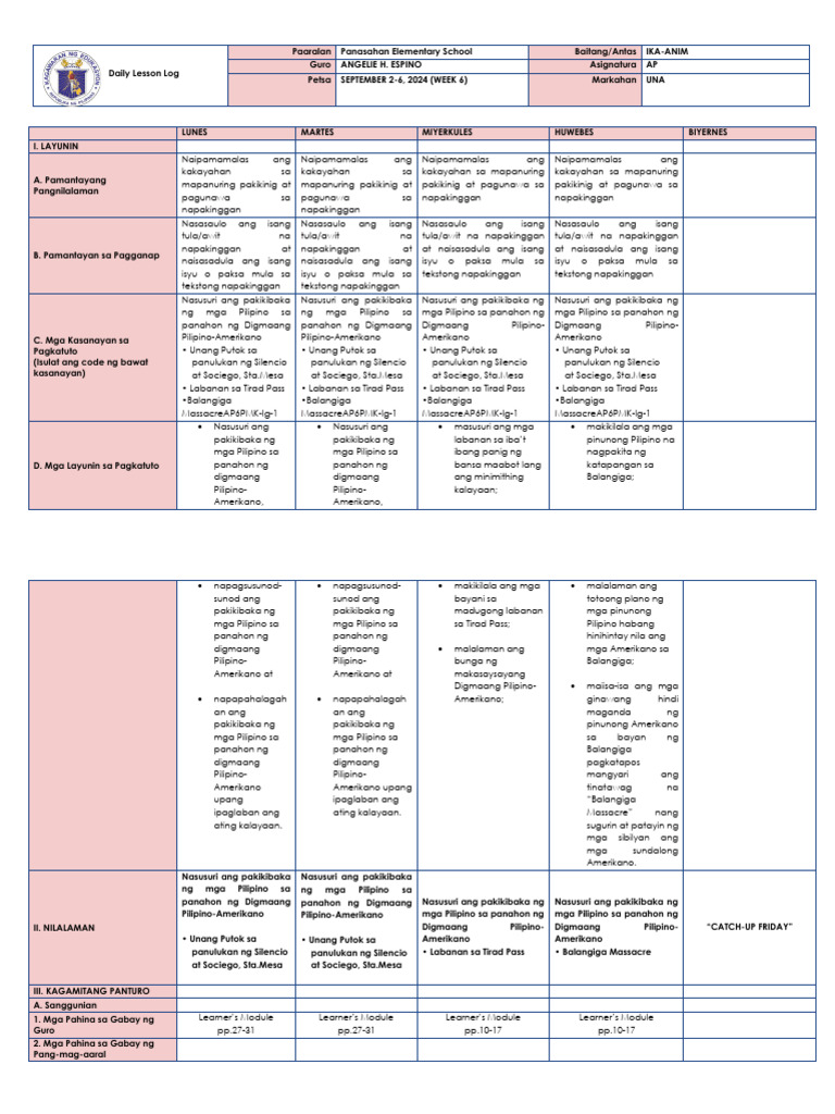 GR 6-Ap-Wk 6-QTR 1 | PDF
