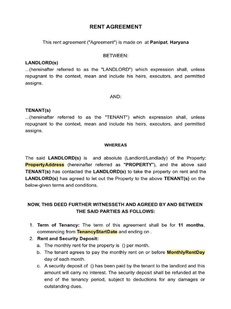 rent-agreement-sample-format | PDF