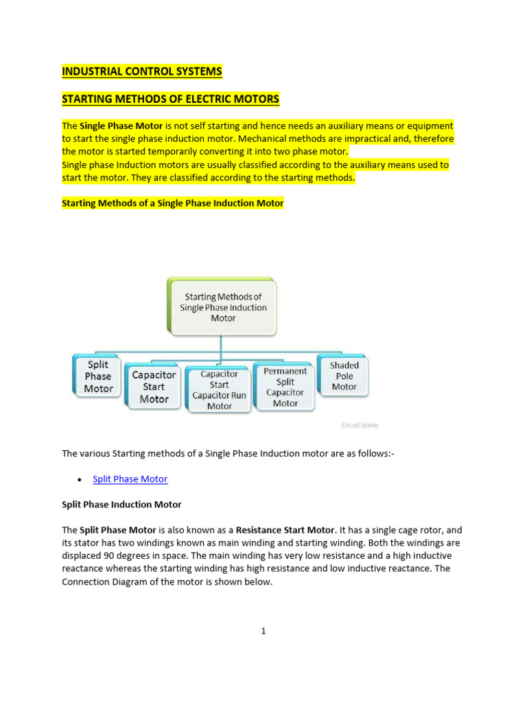 Topic No.7 Industrial Control Systems | PDF | Electric Motor | Capacitor