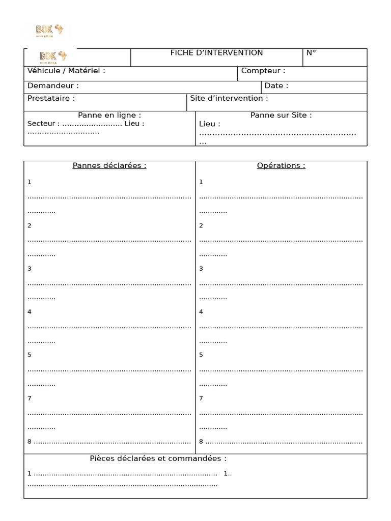 Fiche 4 - Intervention | PDF
