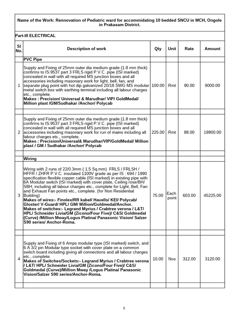 Electrical Datas Medical | PDF | Electrical Connector | Electrical Wiring