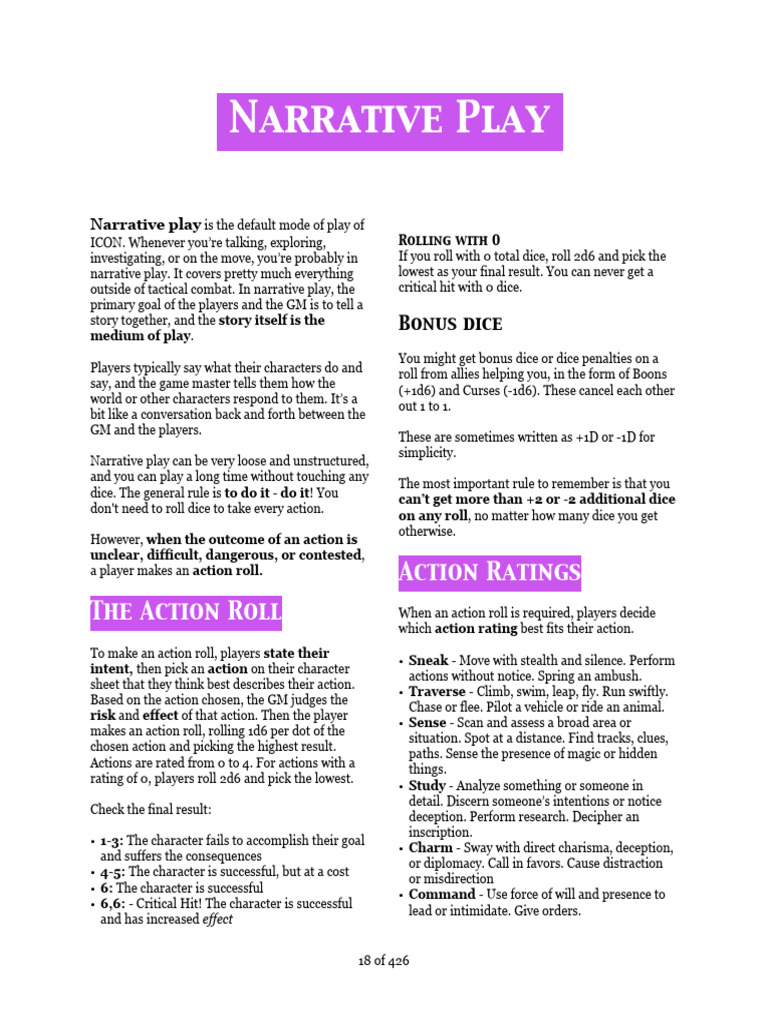 Understanding Narrative Play in ICON | PDF | Risk