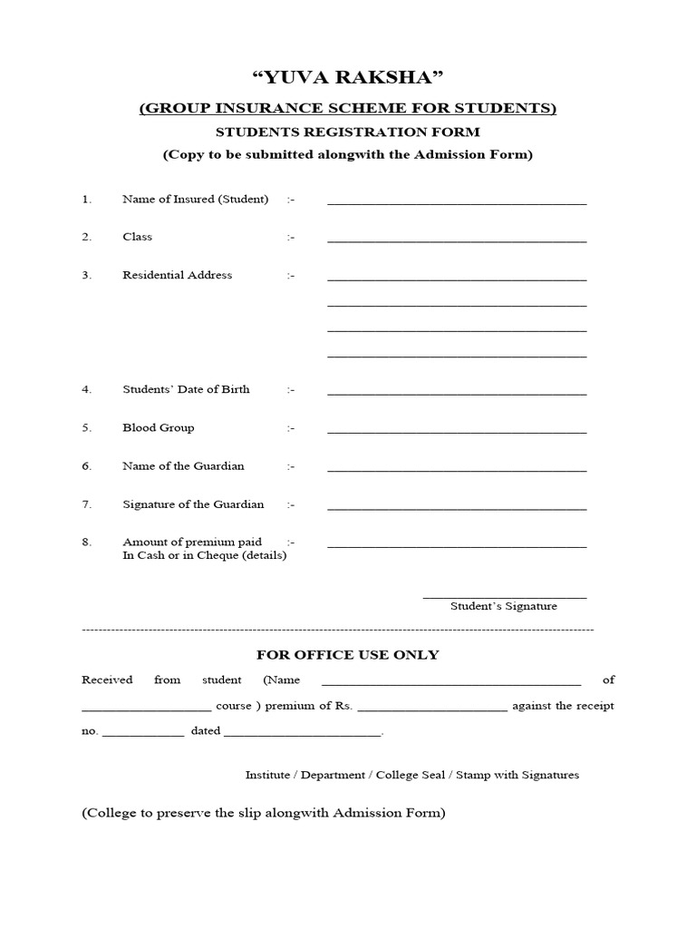 Yuva Raksha Declaration Forms 1 1 | PDF