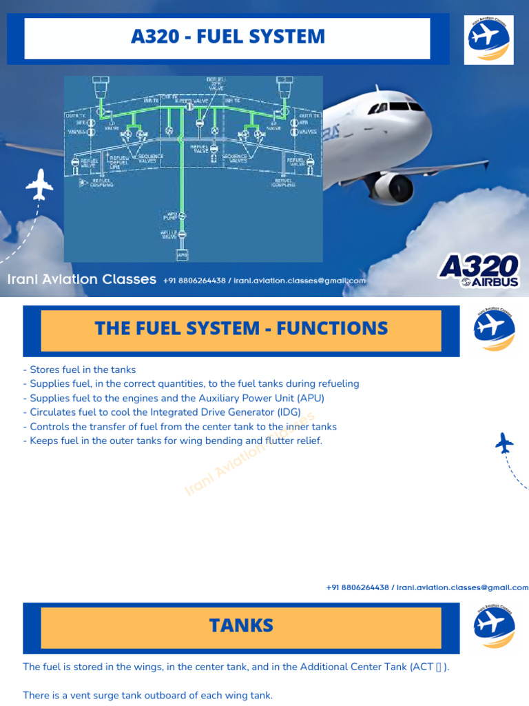 A320 Fuel System Overview | PDF | Pump | Valve