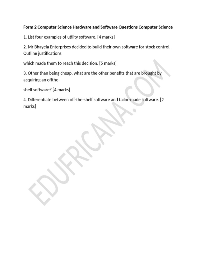 Computer Science Exam Prep | PDF