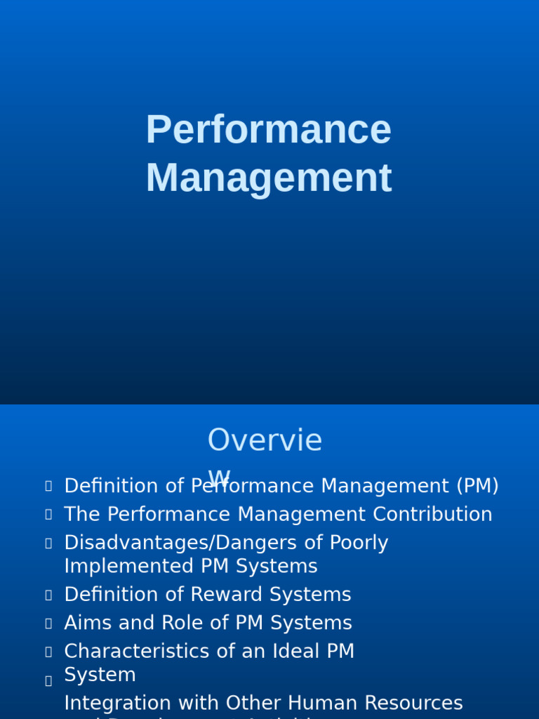 Chapter 1 Performance Management and Reward Systems in Context | PDF ...