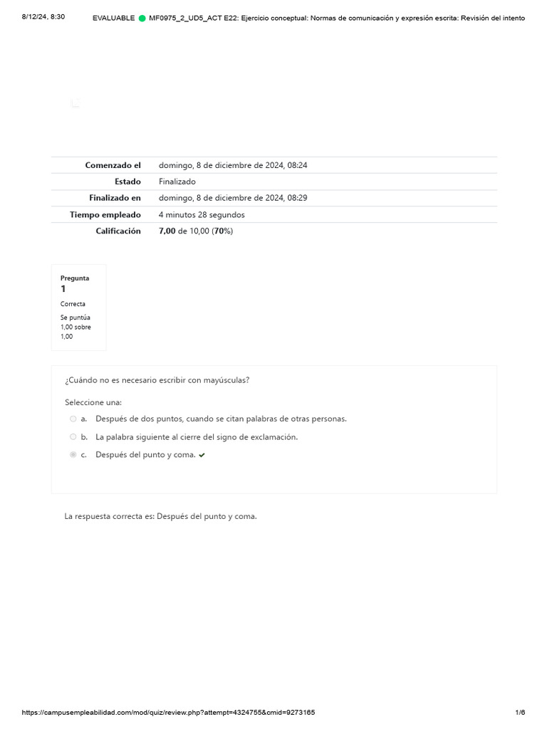 EVALUABLE MF0975 - 2 - UD5 - ACT E22 - Ejercicio Conceptual - Normas de Comunicación y Expresión ...