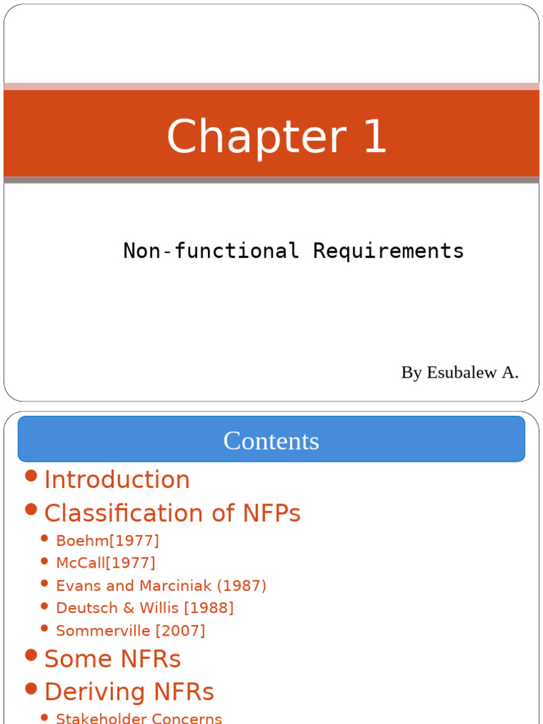 Lecture 2 (Chapter 1) - Non-Functional Requirements | PDF | Reliability Engineering | Usability