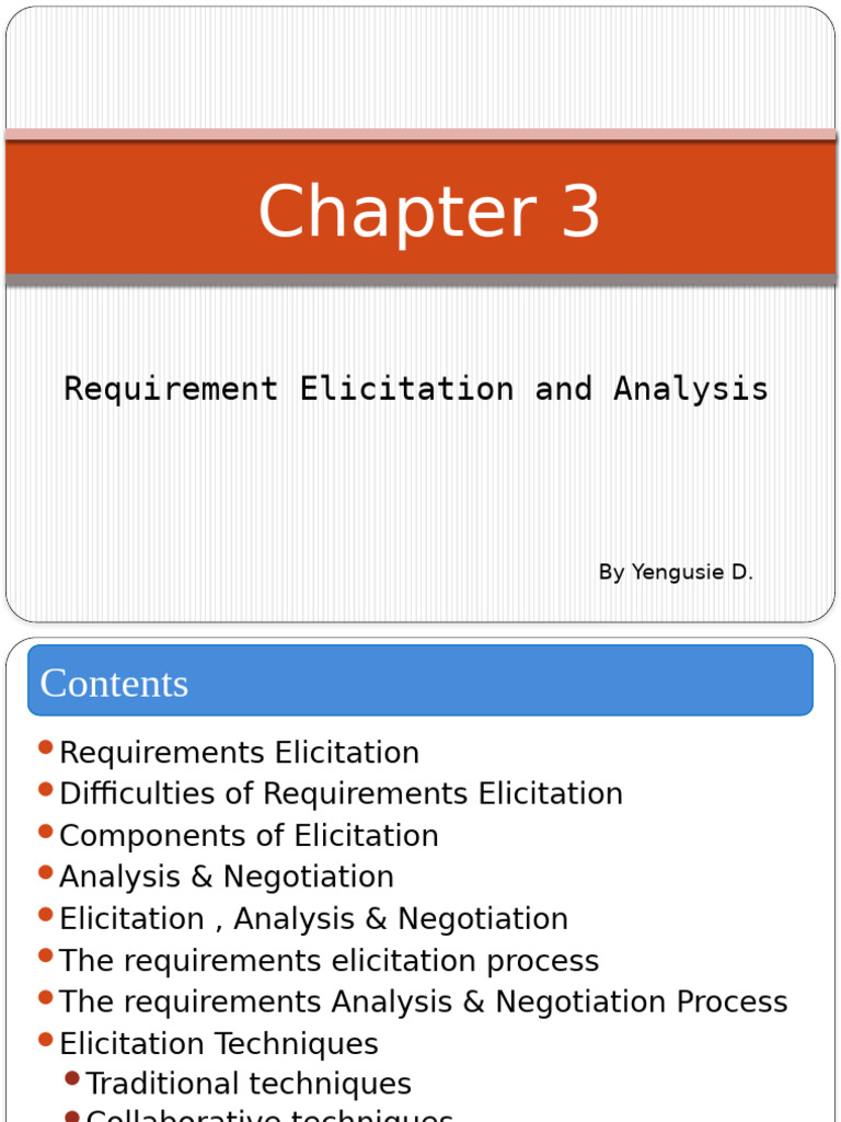 Lecture 4 & 5 Chapter 3 Requirement Elicitation and Analysis1 1 | PDF | Software Prototyping ...
