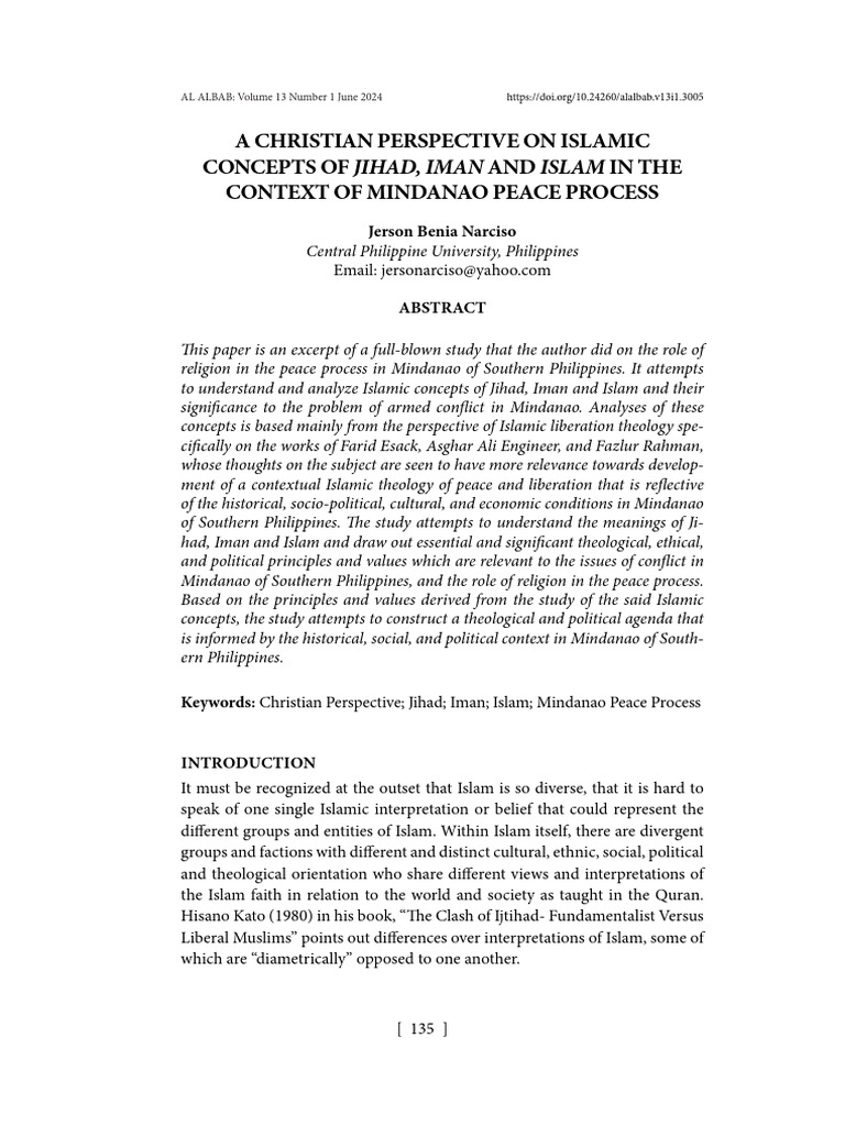 A Christian Perspective On Islamic Concepts of Jih | PDF | Jihad | Muhammad