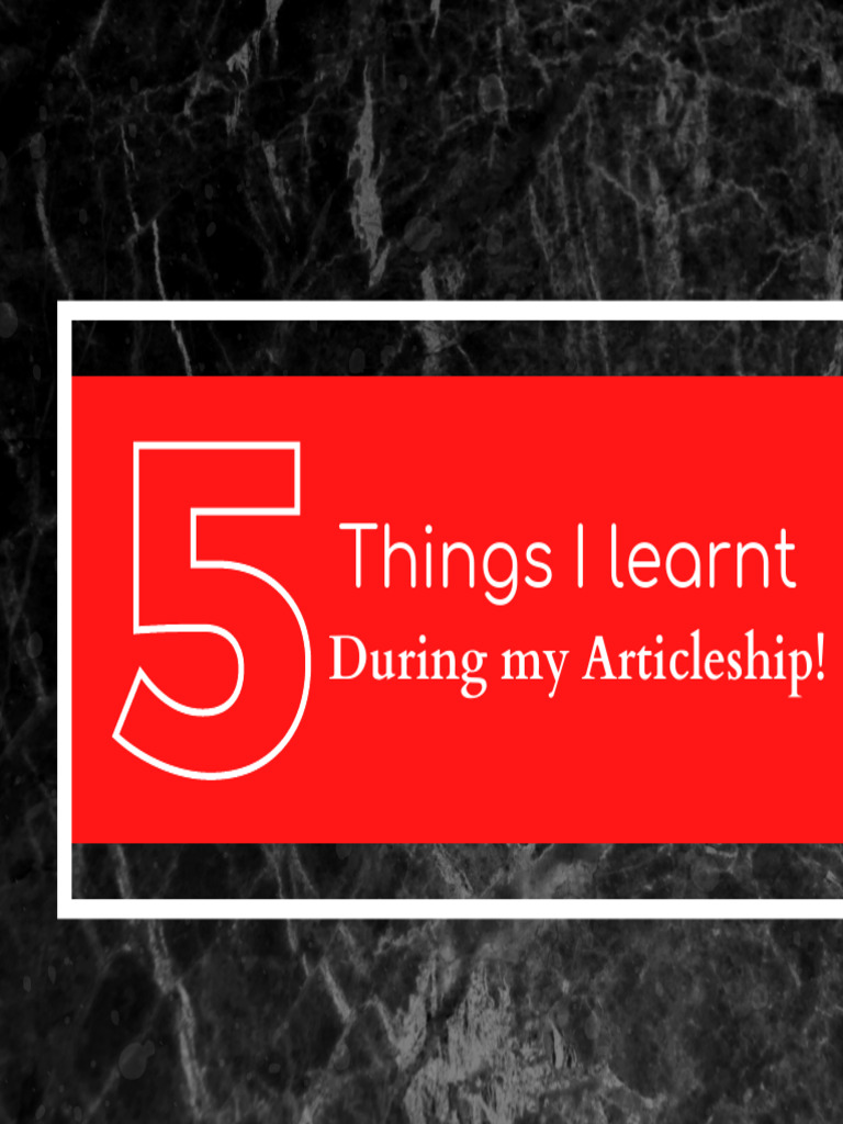 5 Things I Learnt During My Articleship 1635144216 Pdf