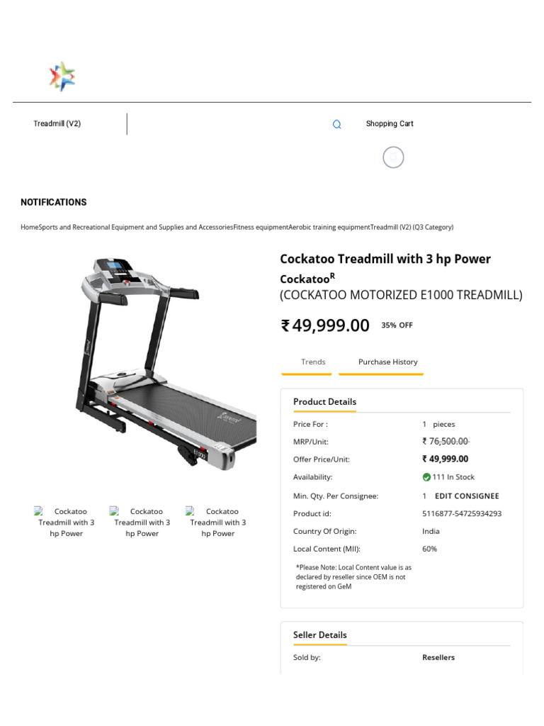 Cockatoo Treadmill outdoor Gym Equipment | PDF | Treadmill