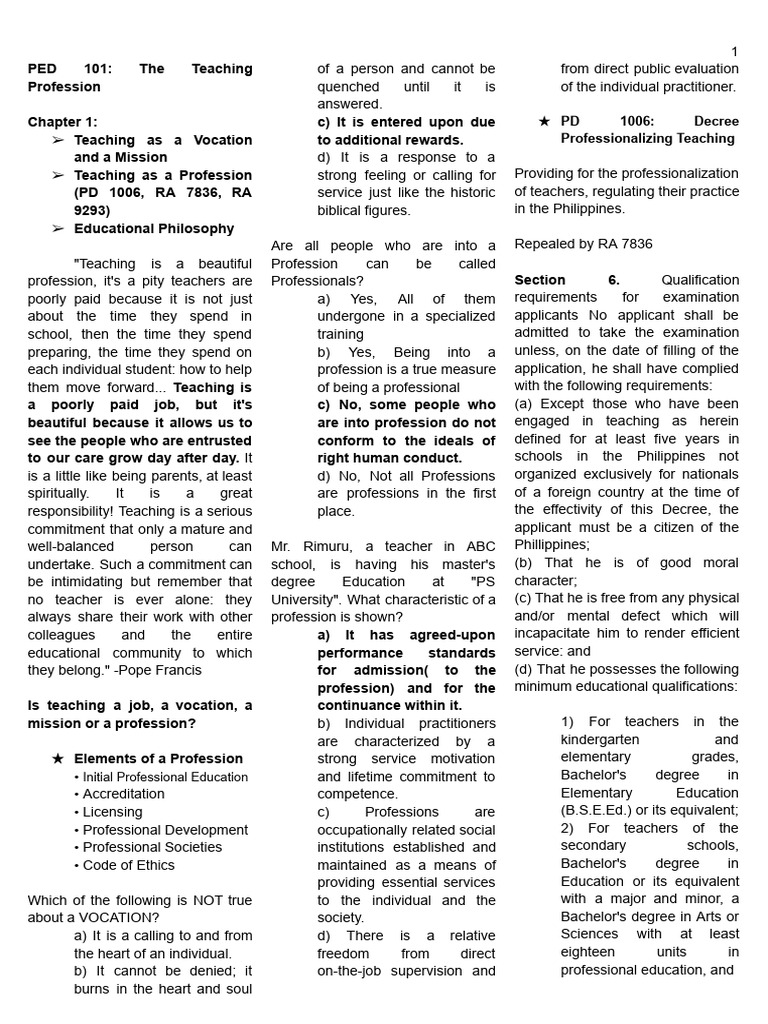 Understanding the Teaching Profession | PDF | Teachers | Profession